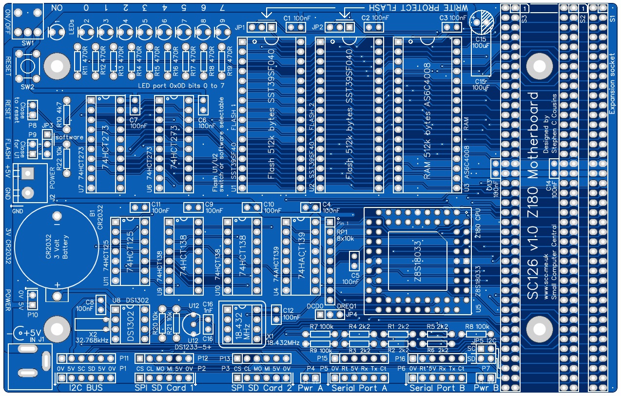 SC126 – Z180 Motherboard | Small Computer Central