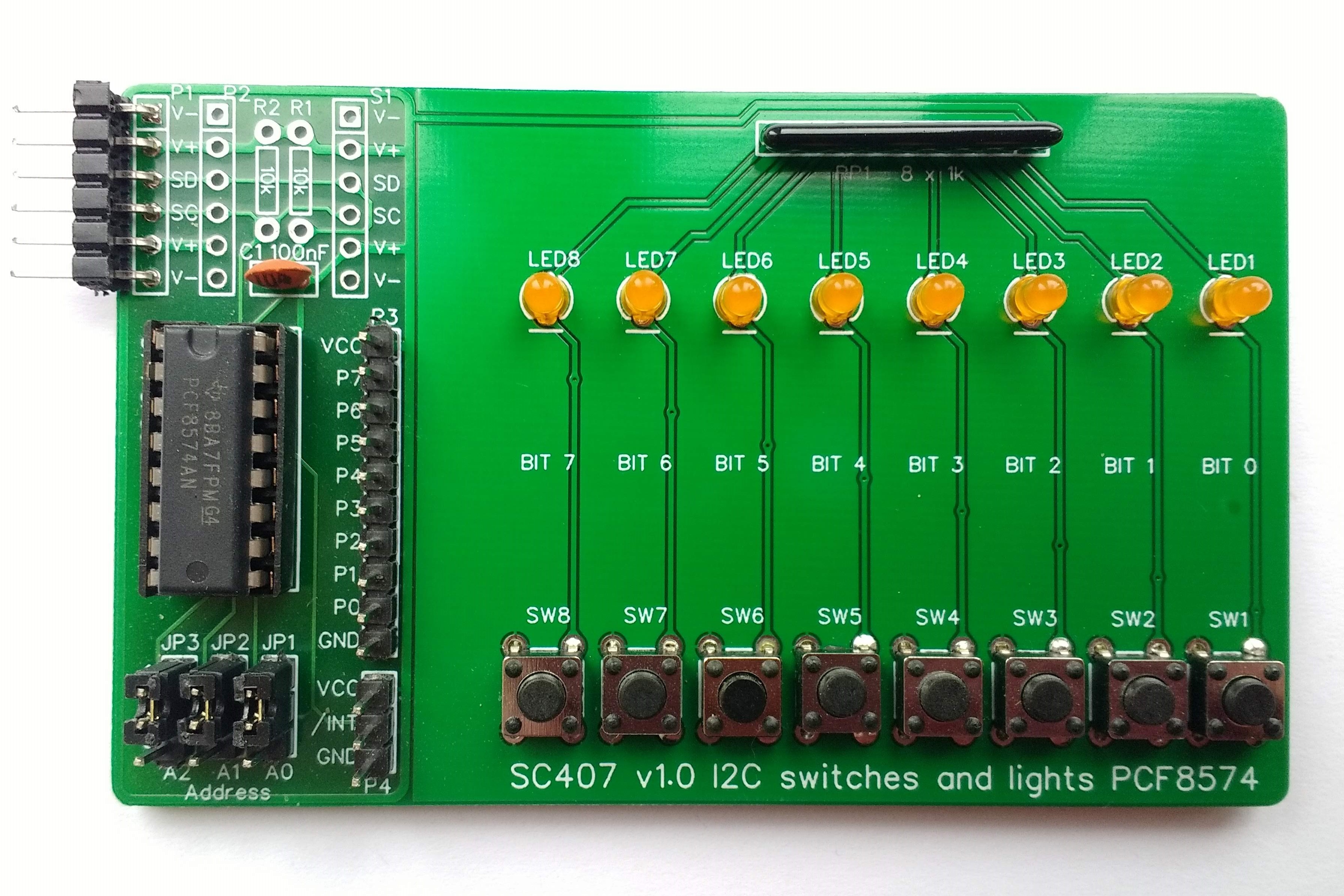 SC407 – I2C Switches and Lights Module | Small Computer Central