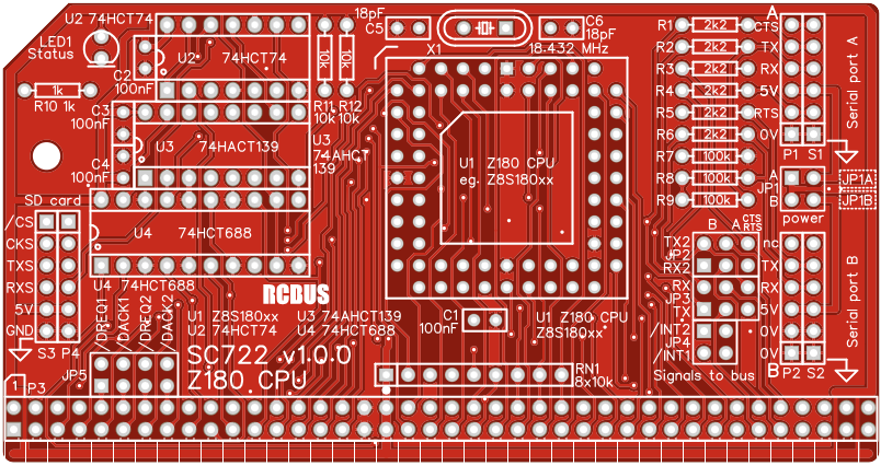 SC722 – RCBus Z180 CPU Module | Small Computer Central